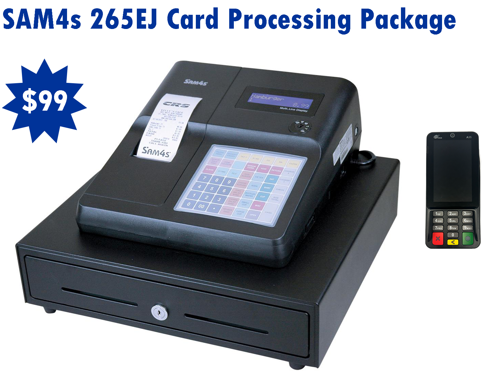 SAM4s ER-265EJ with integrated Credit Card Terminal
