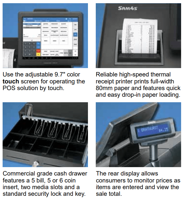SAM4s SAP-630R Android Cash Register System for retail stores
